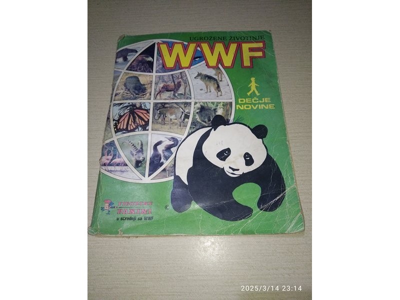 Album Panini Ugrozene Zivotinje WWF