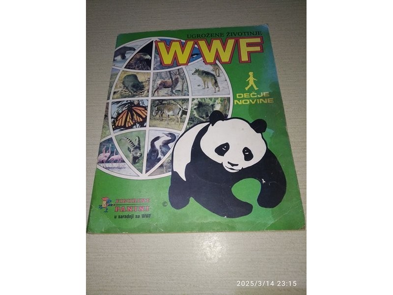 Album Panini Ugrozene Zivotinje WWF