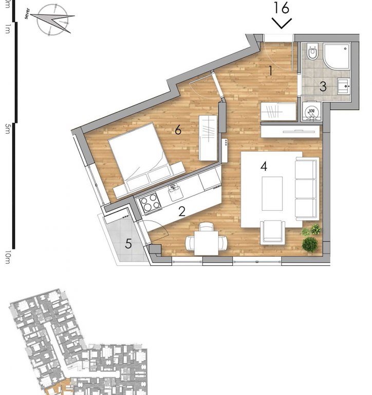 NOVI SAD - PODBARA - 42. 43 m2
