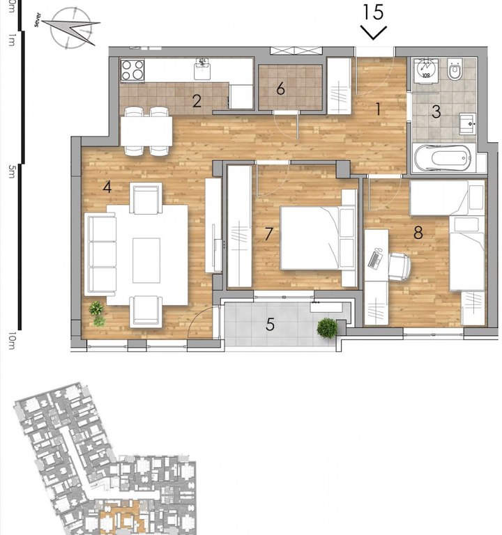 NOVI SAD - PODBARA - 62. 62 m2