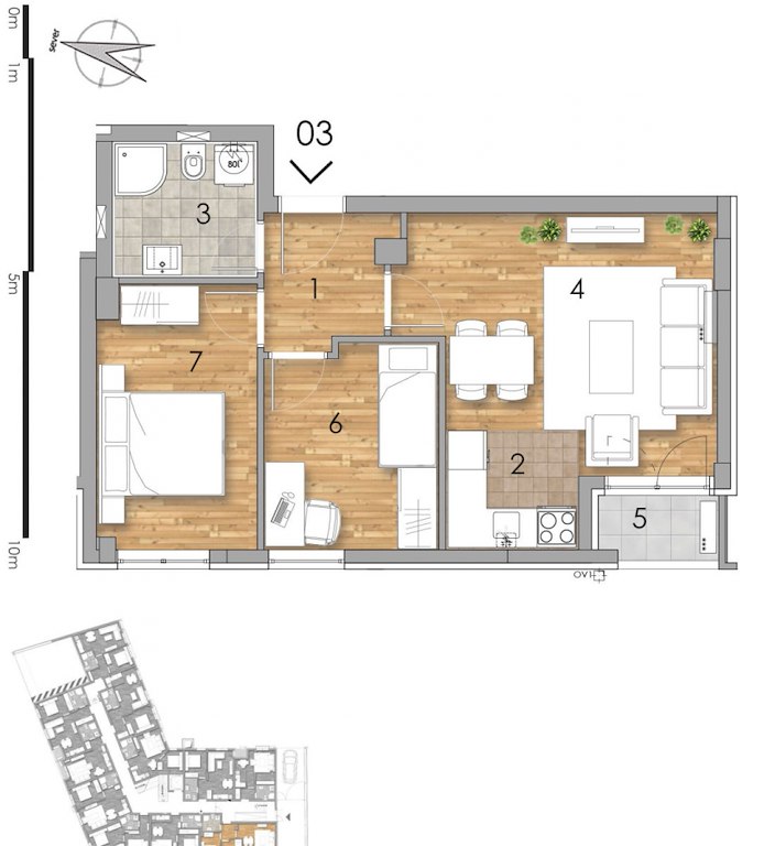 NOVI SAD - PODBARA - 47. 93 m2