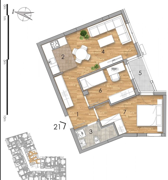 NOVI SAD - PODBARA - 53. 43 m2