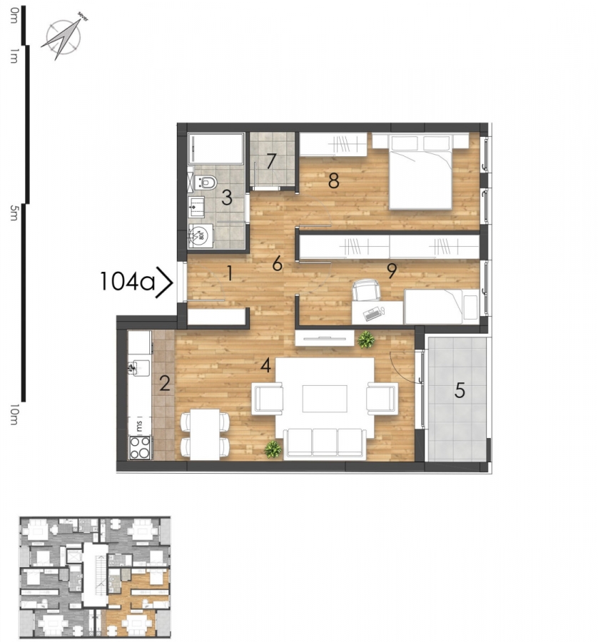NOVI SAD - TELEP - 61. 55 m2