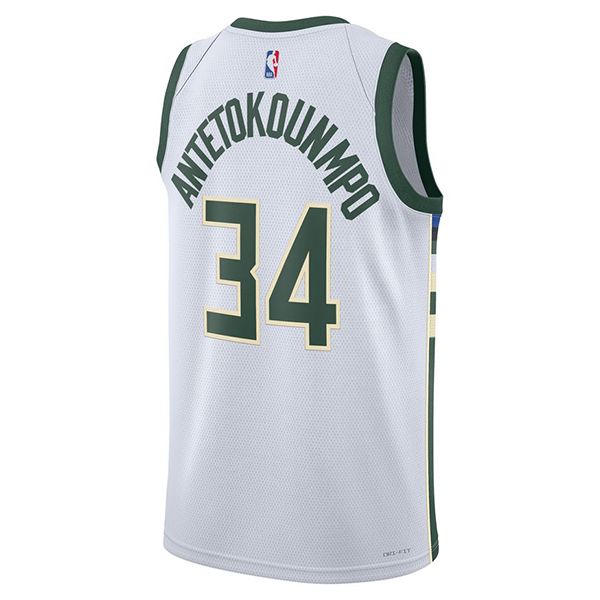 NIKE X NBA MILWAUKEE BUCKS ASSOCIATION EDITION 2022/23 DRI-FIT SWINGMAN JERSEY '#34 GIANNIS ANTETOKOUNMPO'