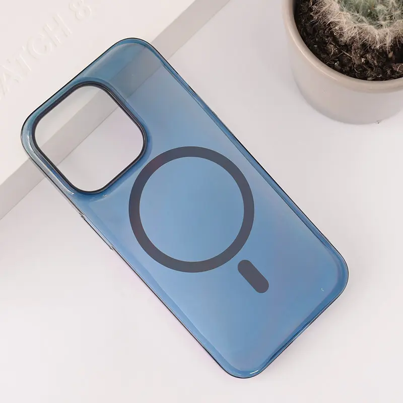 Maska za iPhone 16 Pro Max Transparent Mag Case plava