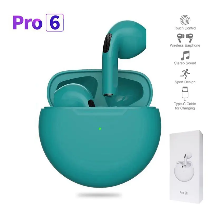Bluetooth slusalice AirPhones Pro 6 HQ zelene