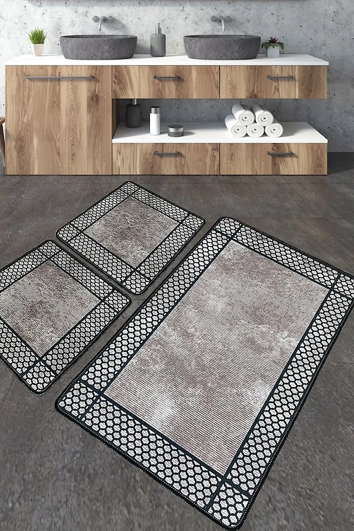 L'essentiel Maison Set 3 prostirke za kupatilo Šareni