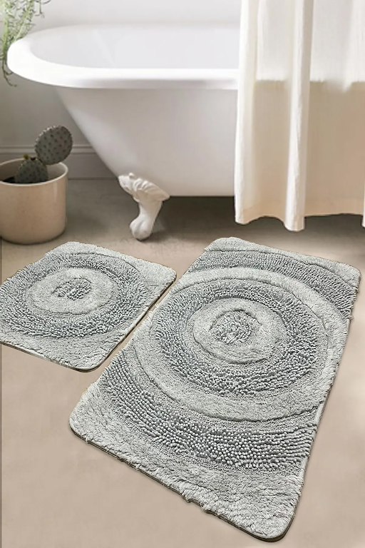 L'essentiel Maison Set 2 prostirke za kupatilo Sivi