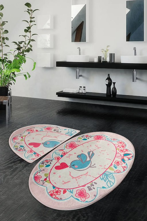 L'essentiel Maison Set 2 prostirke za kupatilo Šareni