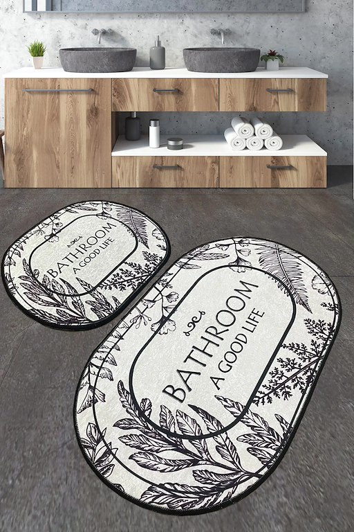 L'essentiel Maison Set 2 prostirke za kupatilo Šareni