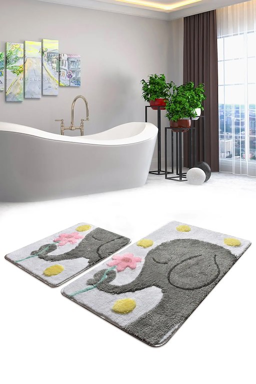 L'essentiel Maison Set 2 prostirke za kupatilo Šareni