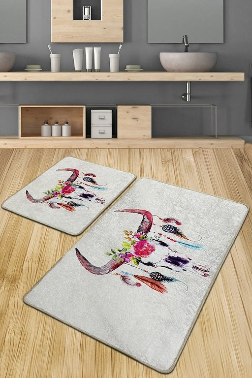 L'essentiel Maison Set 2 prostirke za kupatilo Šareni