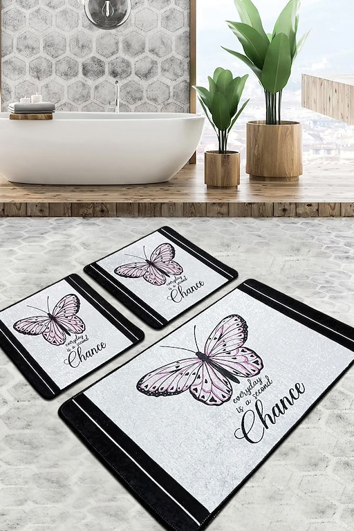 L'essentiel Maison Set 3 prostirke za kupatilo Šareni