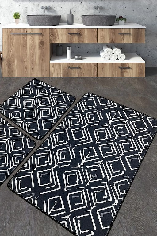 L'essentiel Maison Set 3 prostirke za kupatilo Šareni