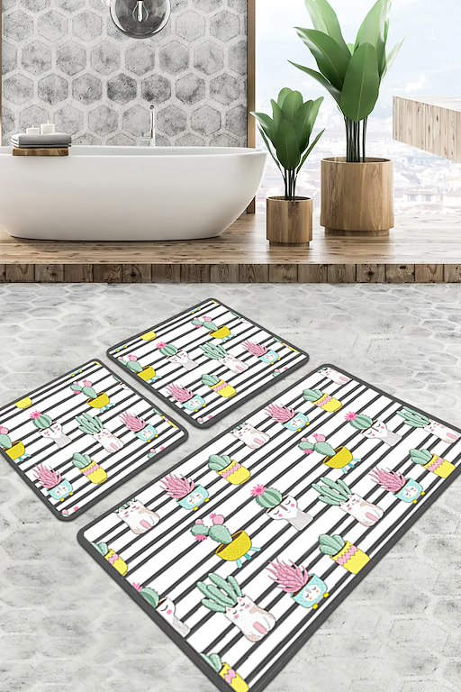 L'essentiel Maison Set 2 prostirke za kupatilo Šareni