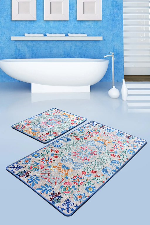 L'essentiel Maison Set 2 prostirke za kupatilo Šareni