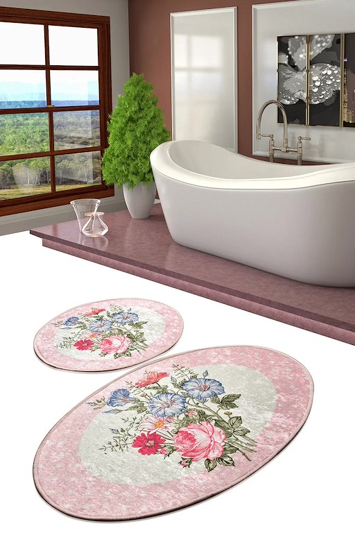 L'essentiel Maison Set 2 prostirke za kupatilo Šareni