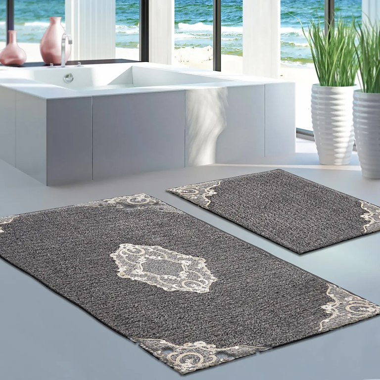 L'essentiel Maison Set 2 prostirke za kupatilo Antracit