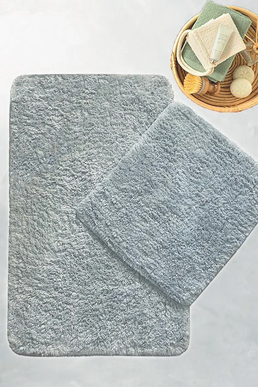 L'essentiel Maison Set 2 prostirke za kupatilo Sivi