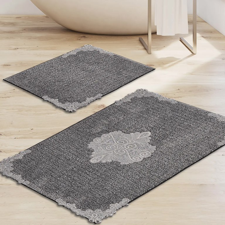 L'essentiel Maison Set 2 prostirke za kupatilo Antracit