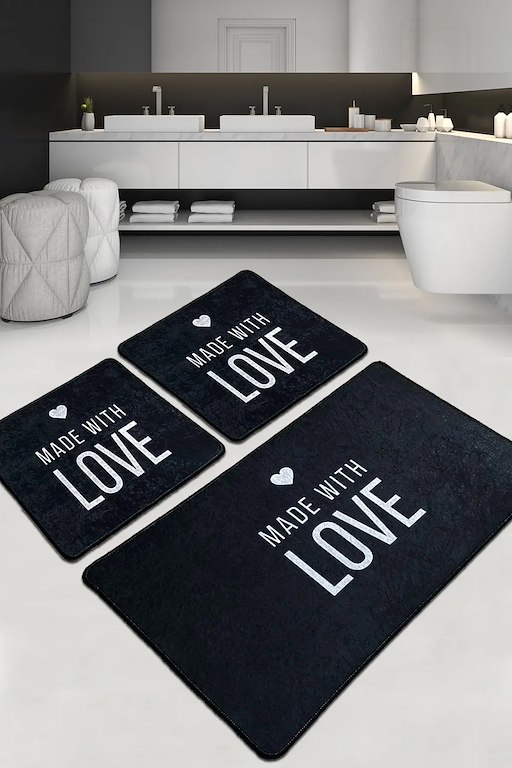 L'essentiel Maison Set 3 prostirke za kupatilo Šareni