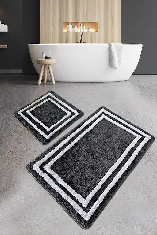 L'essentiel Maison Set 2 prostirke za kupatilo Antracit