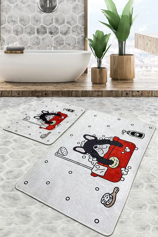L'essentiel Maison Set 2 prostirke za kupatilo Šareni