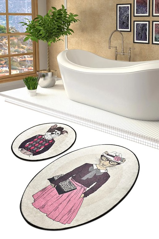 L'essentiel Maison Set 2 prostirke za kupatilo Šareni