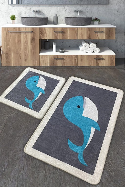L'essentiel Maison Set 2 prostirke za kupatilo Šareni