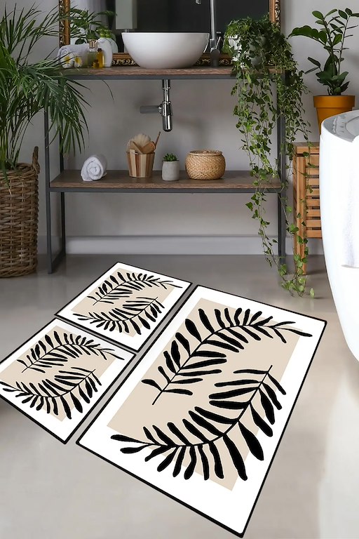 L'essentiel Maison Set 3 prostirke za kupatilo Šareni