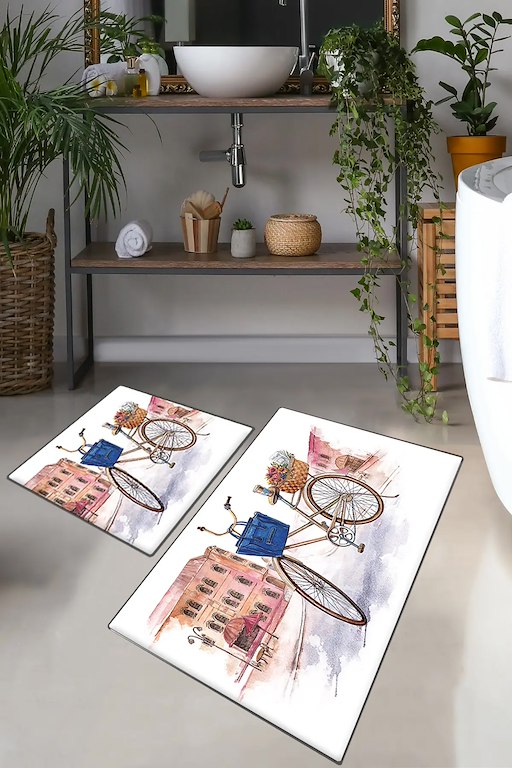 L'essentiel Maison Set 2 prostirke za kupatilo Šareni