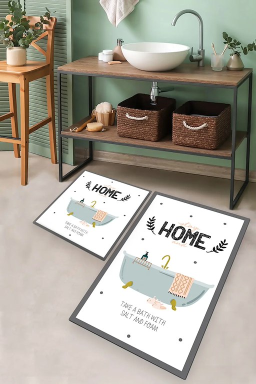L'essentiel Maison Set 2 prostirke za kupatilo Šareni