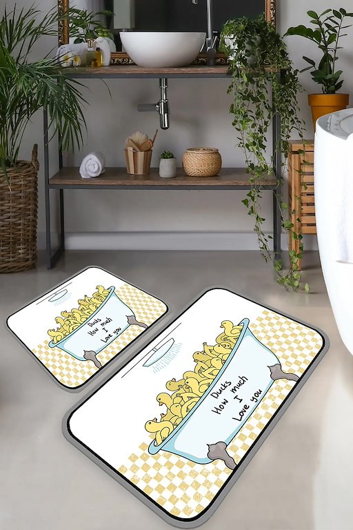 L'essentiel Maison Set 2 prostirke za kupatilo Šareni