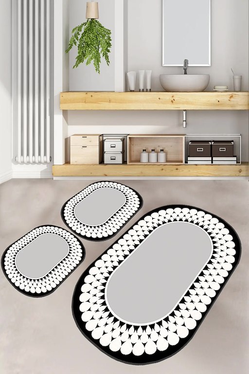 L'essentiel Maison Set 3 prostirke za kupatilo Šareni