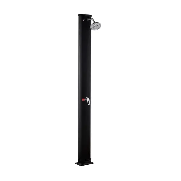NERO Solarni tuš, Pljosnata elipsa H=214cm, Crni, 40l