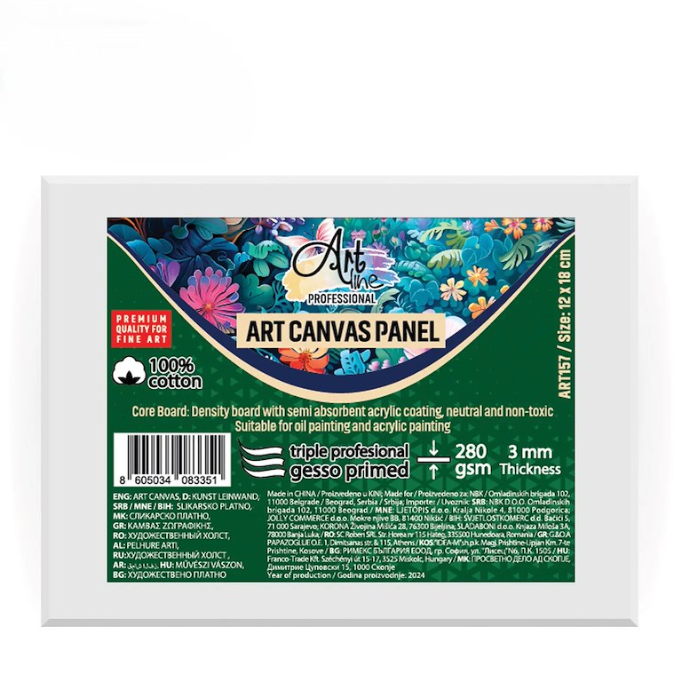 Artline Slikarski panel ART 157, 12x18cm, 280gsm, Belo