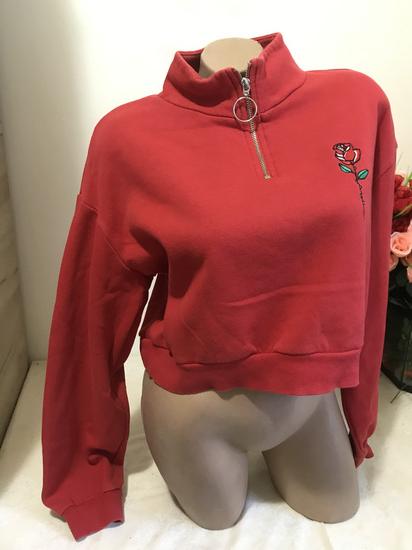 Divided crveni crop duks M