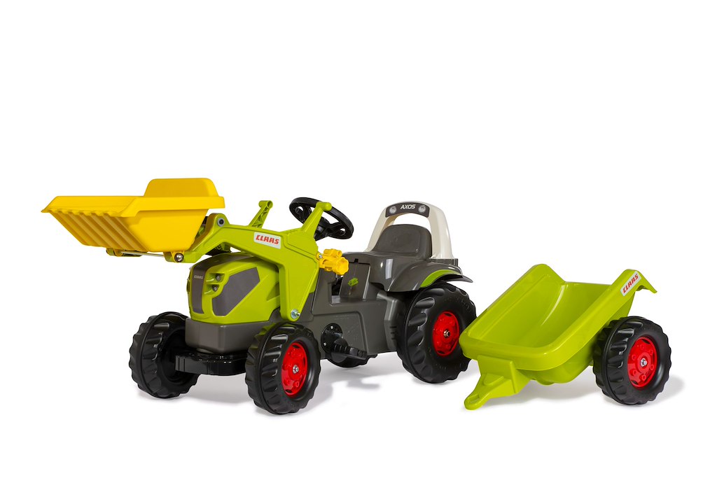 Traktor Rolly kid Claas Axos 240 sa utovarivačem i prikolicom