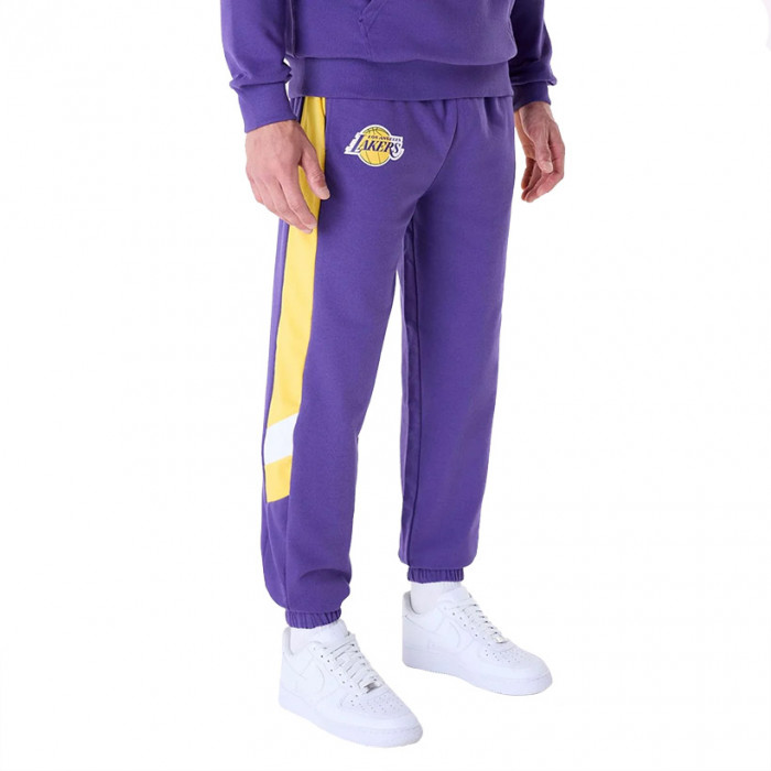 Los Angeles Lakers New Era Panel Fleece Joggers trenirka hlače