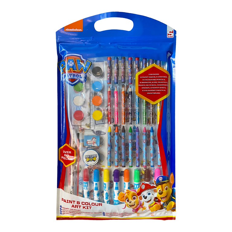 PAW PATROL PAINT & COLOR ART SET 80PCS