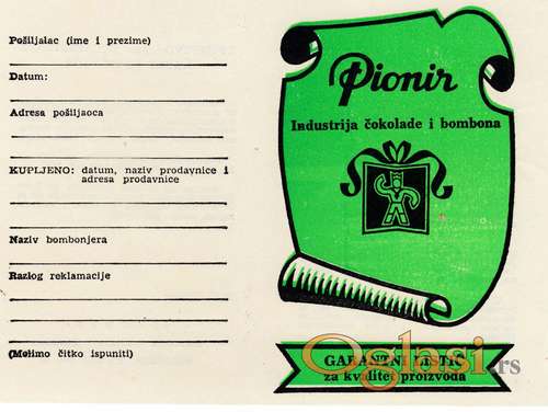 Garantni listić PIONIR