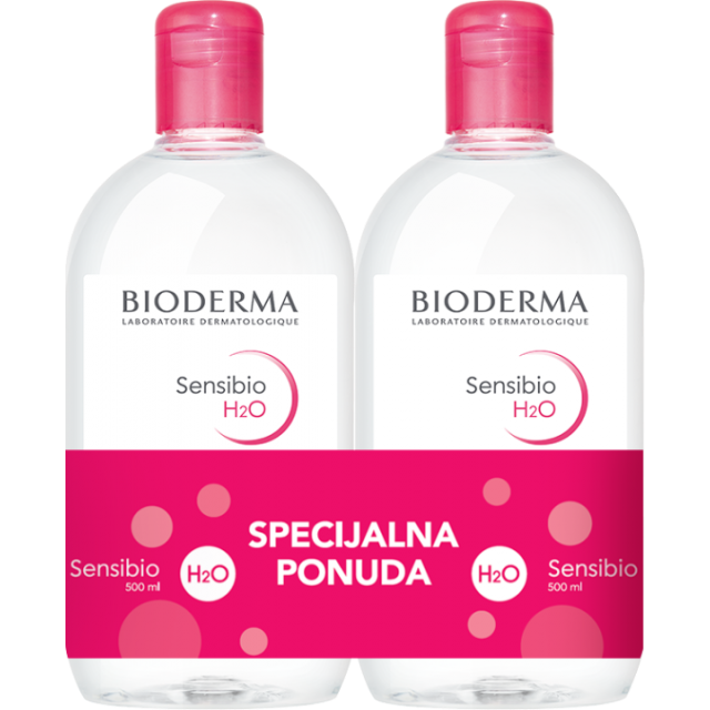 BIODERMA SENSIBIO H2O MICELARNA VODA 500ML + 500ML PROMO