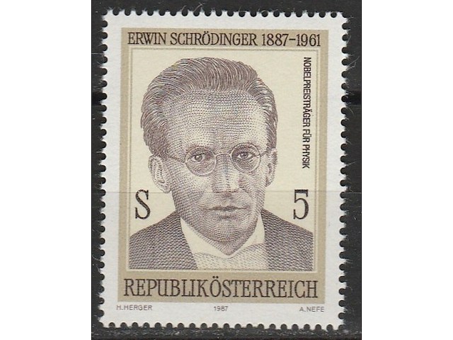 Austrija, Austria-1987 - Erwin Schrödinger - MNH