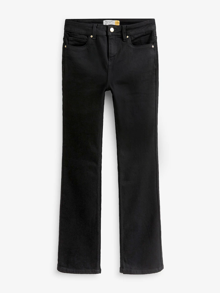 Crno - Supersoft Bootcut Farmerke
