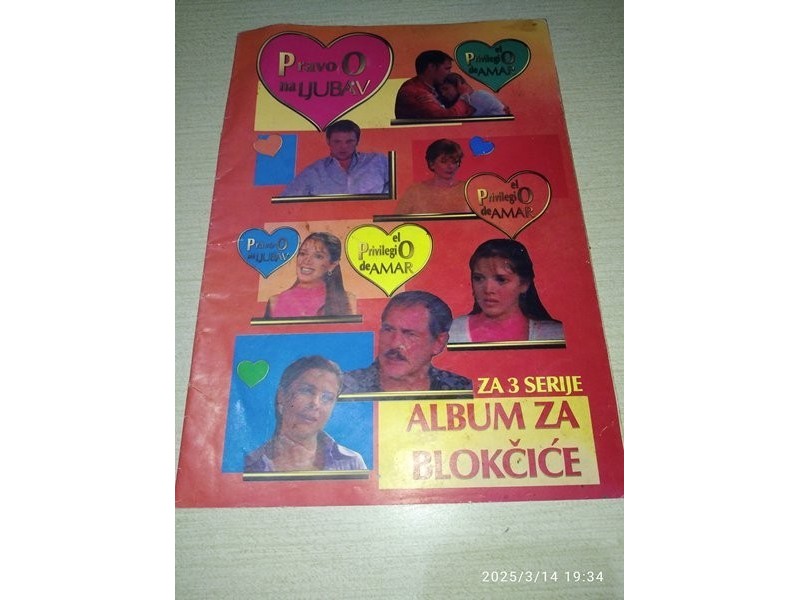 Album za slicice Pravo na ljubav Privilegio de Amar 2