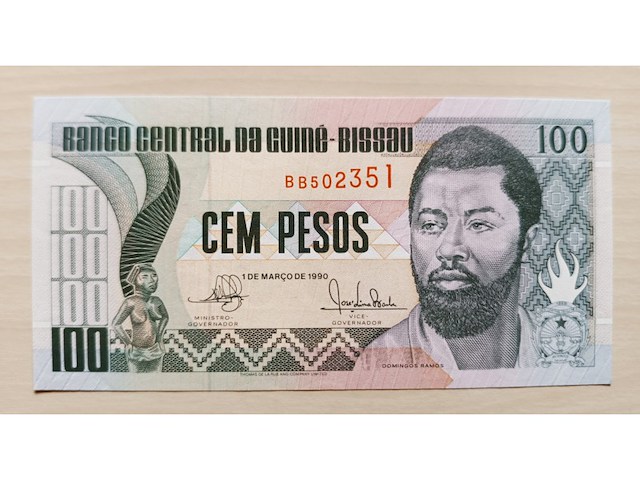 Gvineja Bisao 100 pesos. Unc, 1990 godina