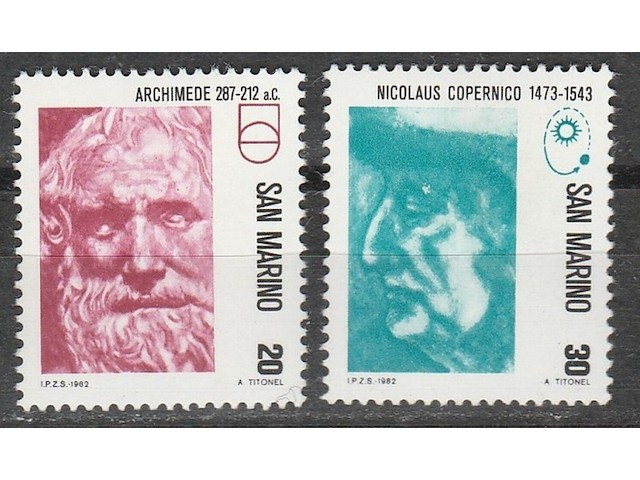 San Marino - 1982 - Pioneers of Science - MH