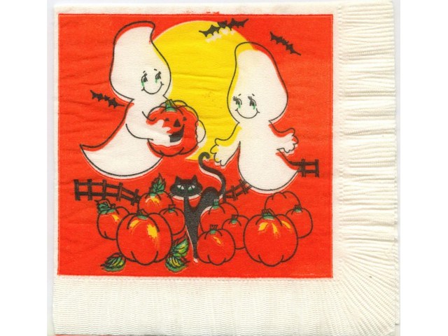 Mala Salveta P_201 Stara salveta Halloween  Mačka
