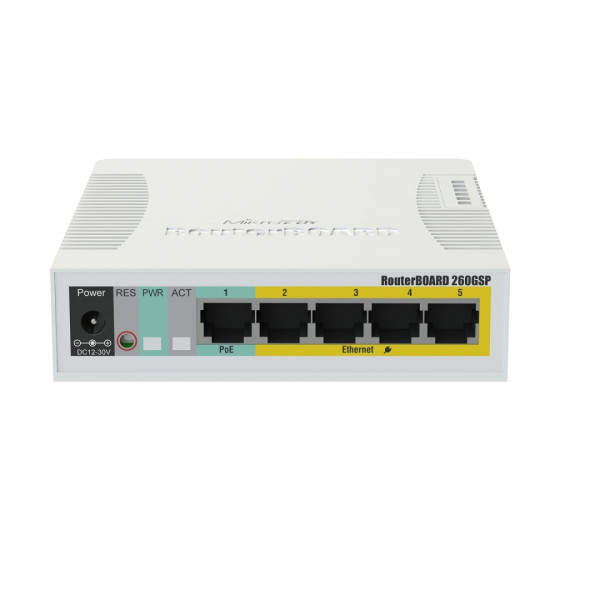 MikroTik CSS106-1G-4P-1S RB260GPS with SwitchOS and indor case