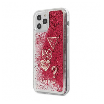Maska Guess Faceplate Liquid Glitter za iPhone 12 Pro Max pink.